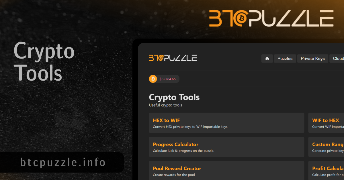 Crypto Tools - BTC Puzzle
